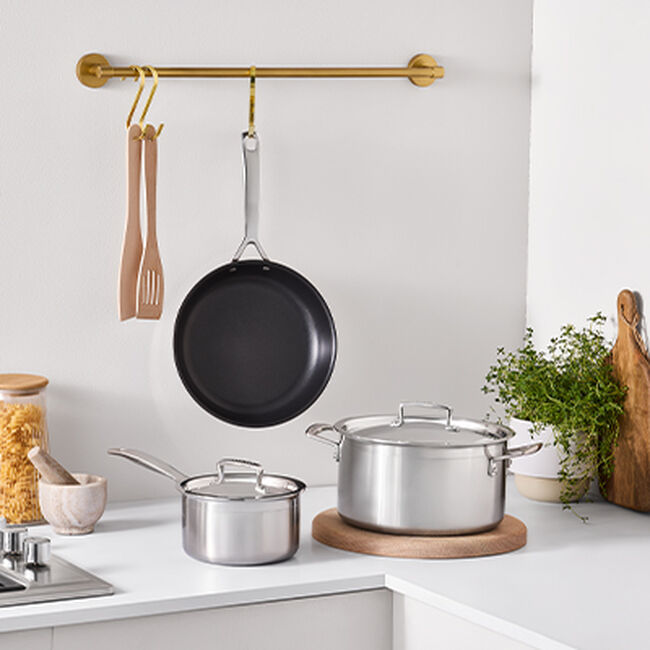 3-ply Stainless Steel 3-piece Cookware Set | Le Creuset®